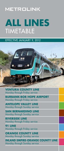 All Lines Timetable PDF - Metrolink