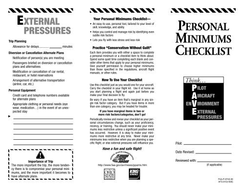 EXTERNALPRESSURESTrip Pla