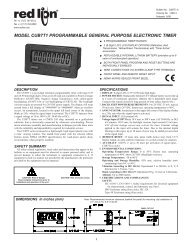 CL20 Data Sheet/Manual PDF - Red Lion Controls