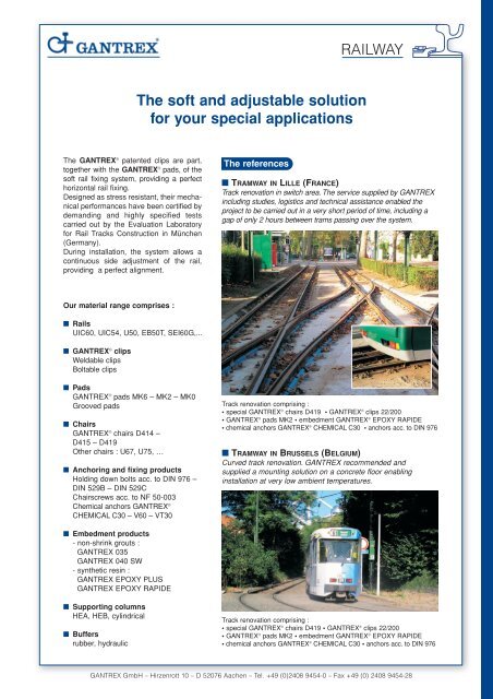 Tracks / Railways - Gantrex