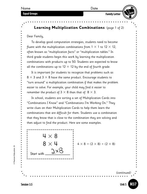 Multiplication Combinations
