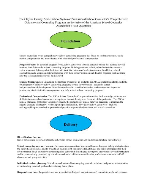 Comprehensive Guidance & Counseling Program - Clayton County ...