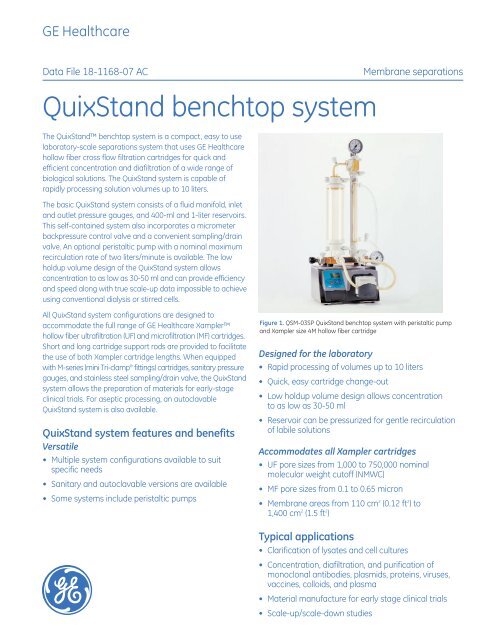 QuixStand benchtop system