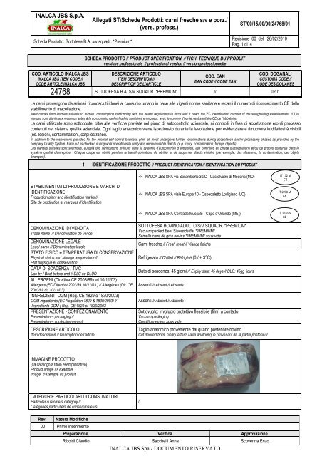 24768_Sottofesa bovino adulto s-v squadr -Premium - Inalca SpA