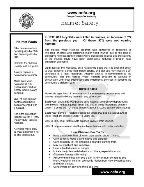 Helmet Safety - Orange County Fire Authority
