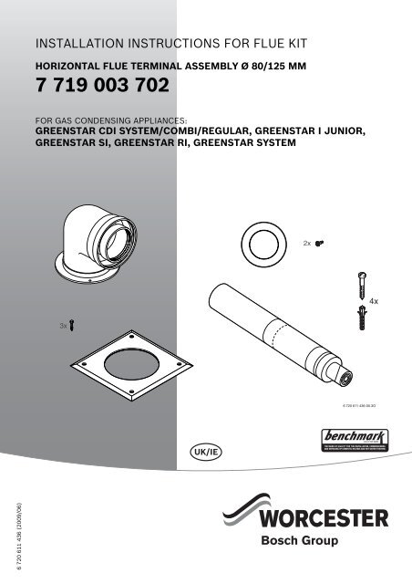 80/125mm horizontal flue instructions - Worcester Bosch