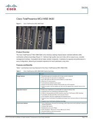 Cisco TelePresence MCU MSE 8510 Datasheet - Spectrum.com.sg