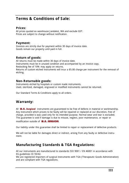 Catalogue - INKA ™ Surgical Instruments