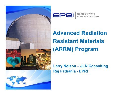 Advanced Radiation Resistant Materials (ARRM ... - Nordic Gen 4