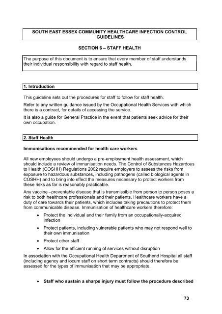 SOUTH EAST ESSEX COMMUNIT
