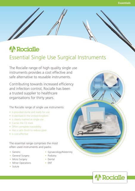 Essential Single Use Surgical Instruments - Rocialle