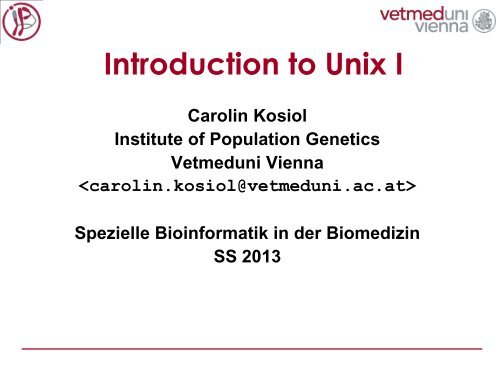 Introduction To Unix