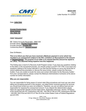 Novitas J12- Part A Demand Letter - Performant Recovery