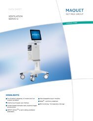 HIGHLIGHTS DATA SHEET COMPRESSOR MINI - Maquet