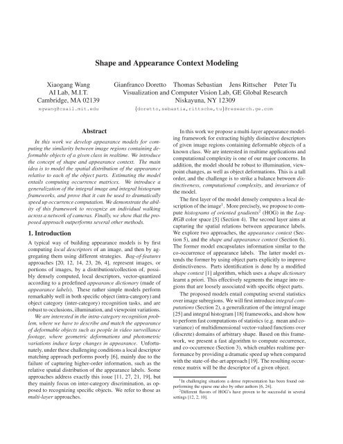 Shape and Appearance Context Modeling - UCLA Vision Lab