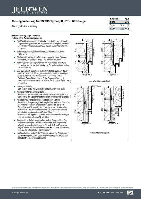 Jeld Wen Bander Einstellen