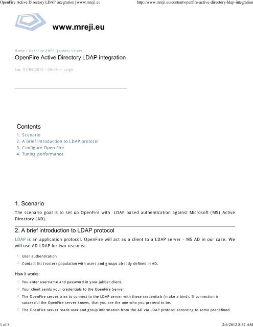 OpenFire Active Directory LDAP integration | www.mreji.eu