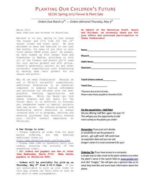 Flower Fundraiser Order Form | Best Flower Site