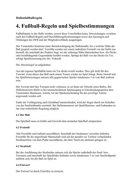 4. Fußball-Regeln und Spielbestimmungen - NFV-Kreis Osterode ...