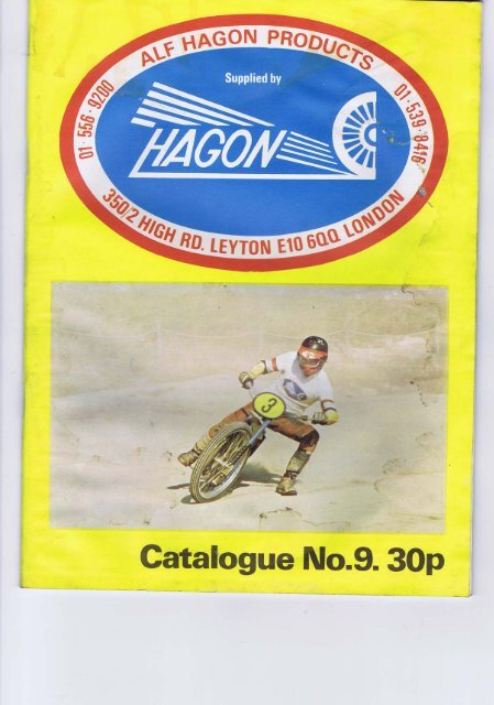 Hagon Catalogue No. 9 - Hagon Products