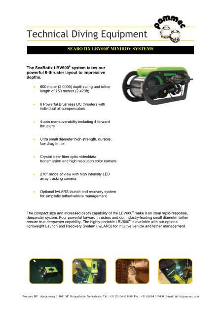 Technical Diving Equipment - Pommec