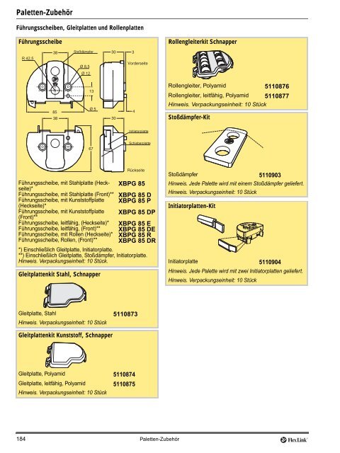 X85 Palettensystem - FlexLink