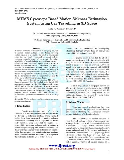 MEMS Gyroscope Based Motion Sickness Estimation System using ...