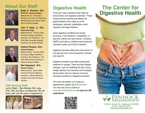 Download our Digestive Health Brochure - Pennock Health Services