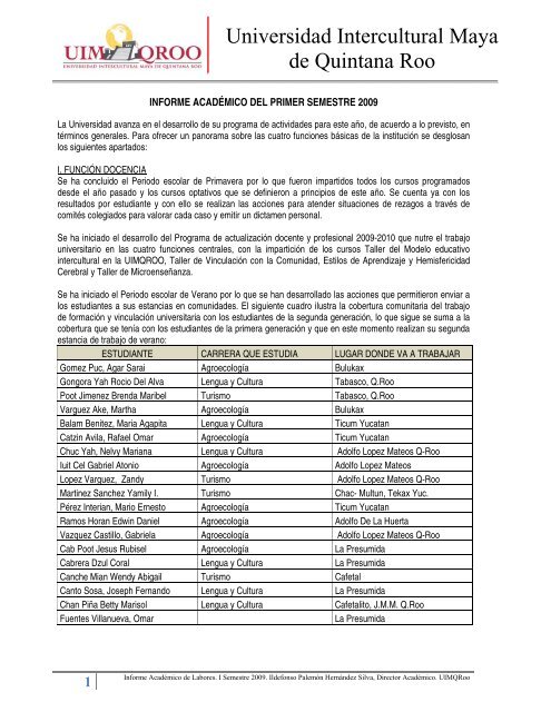 Universidad Intercultural Maya de Quintana Roo - UIMQRoo