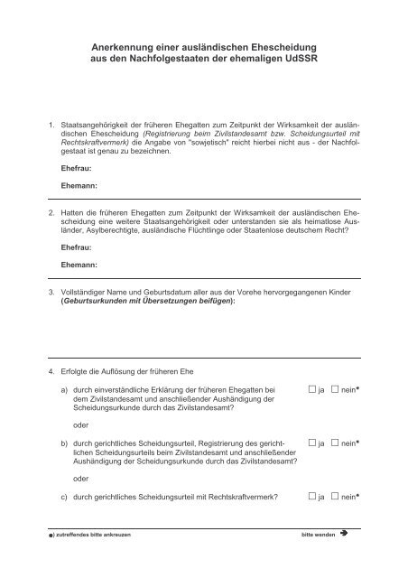 Scheidungsurkunde Scheidungsurteil Muster