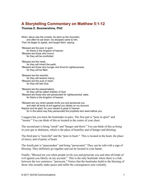 Blessed Are The Poor In Spirit For Theirs Is The Kingdom Of Heaven ...