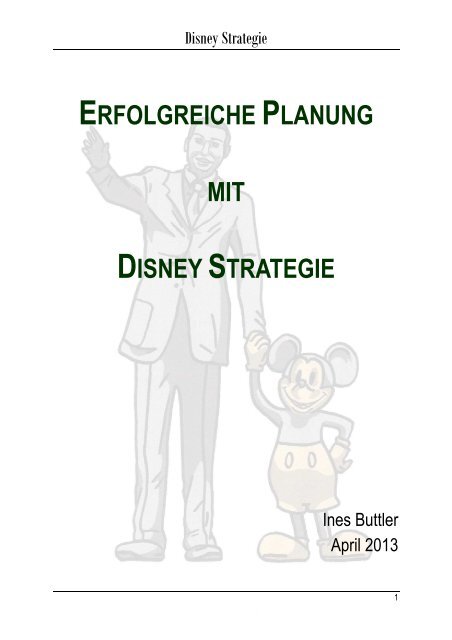 erfolgreiche planung mit disney strategie - NLP-Wissen.de