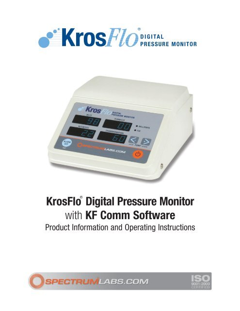 KrosFlo Digital Pressure Monitor - Spectrum Laboratories, Inc.