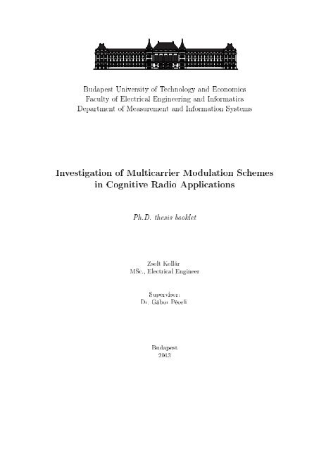 Investigation Of Multicarrier Modulation Schemes In Cognitive Radio