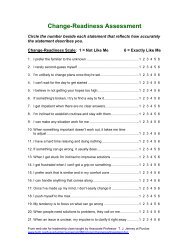 Change Readiness Questionnaire