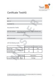 Introduction to the exam - TestAS