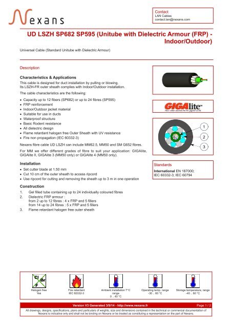 Download the PDF datasheet - Nexans