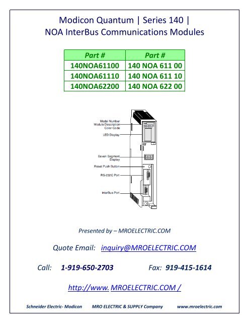 Modicon PLC 140 NOA 622 00 140NOA62200 Quantum InterBus ...