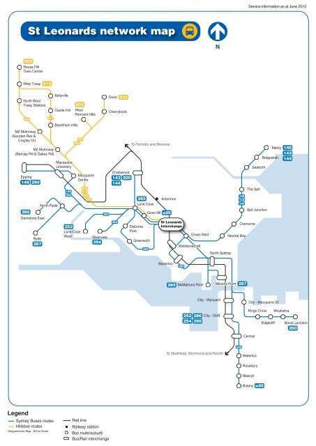 St Leonards network map - 131500 Transport Infoline