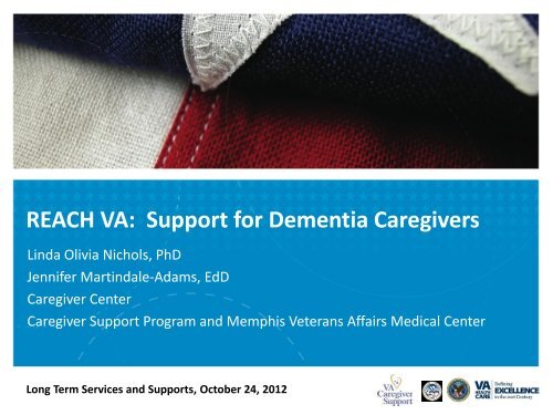 REACH VA: Support for Dementia Caregivers (PDF - 1.3MB)