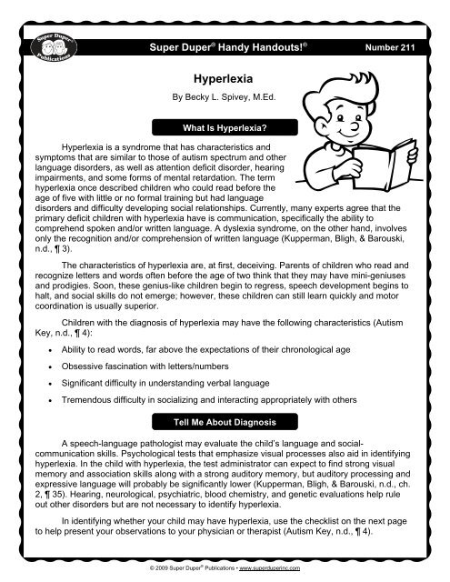 Mysteries of Hyperlexia.pub - Super Duper Publications