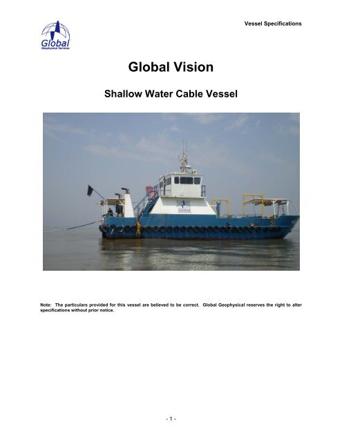 View spec sheet - Global Geophysical Services