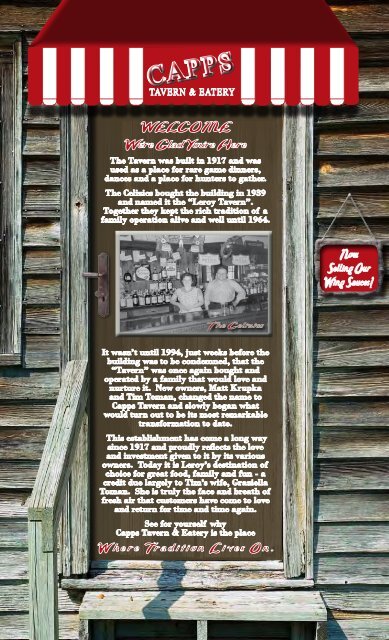 TAVERN & EATERY - Capps Pizza