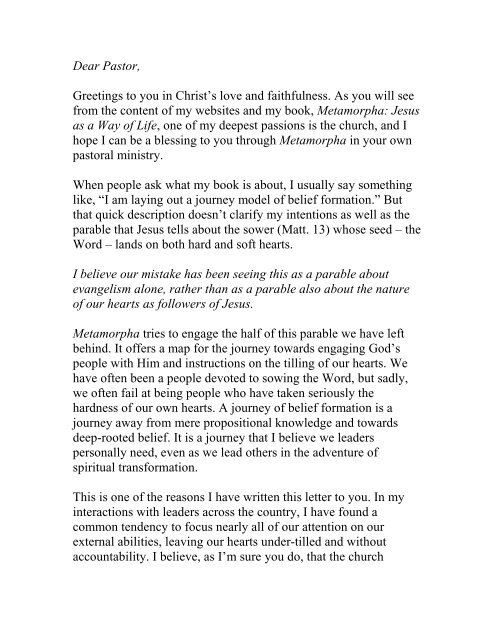 Church Letter Greetings