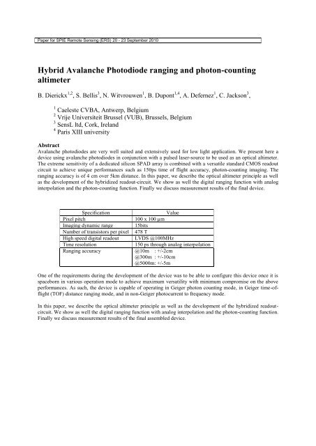 Hybrid Avalanche Photodiode ranging and photon-counting altimeter