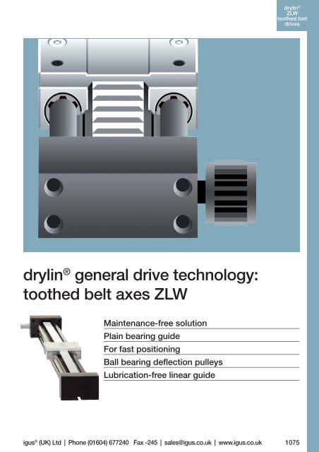 drylin® general drive technology: toothed belt axes ZLW - Igus