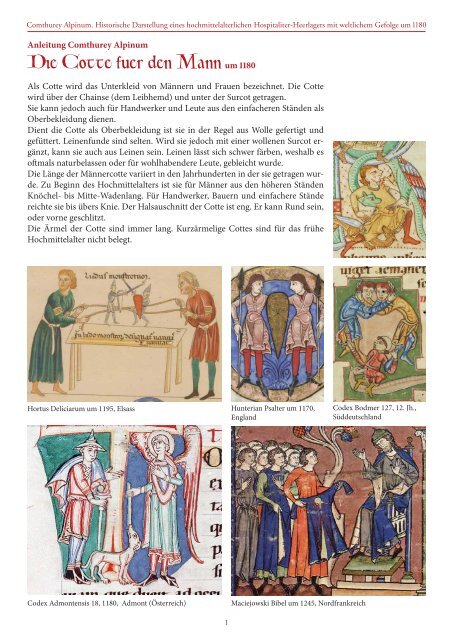 Die Cotte fuer den Mann um 1180 - Daniel Severin