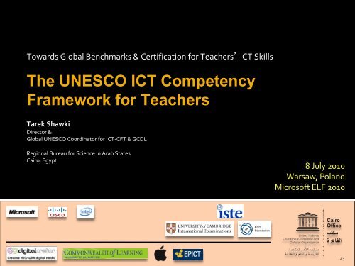 The UNESCO ICT Competency Framework for Teachers