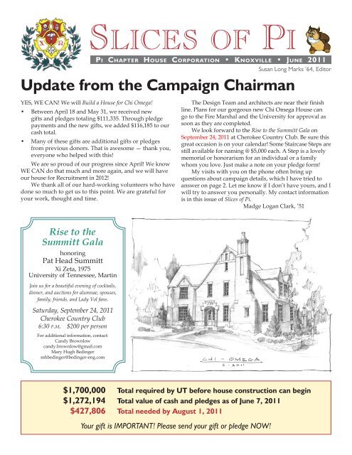 SLICES OF - Chi Omega Fraternity Pi Chapter