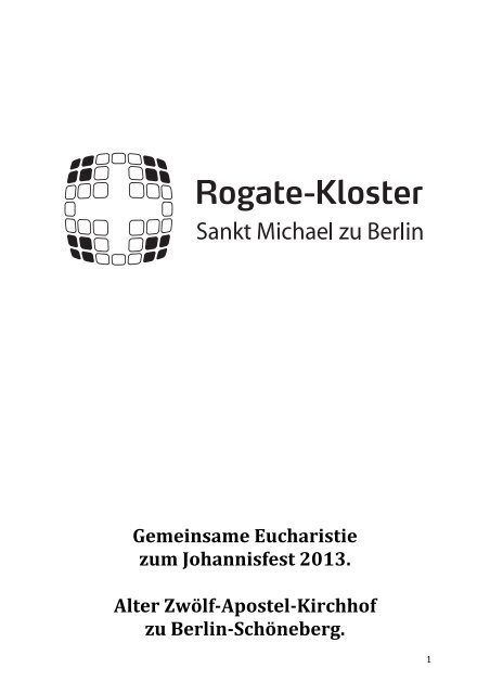 der Gemeindezettel - Rogate-Kloster Sankt Michael zu Berlin